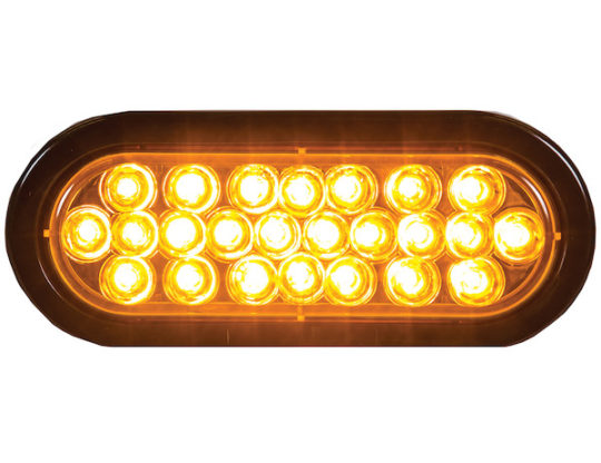 6" Amber Oval Recessed Strobe Light - Space Coast Group