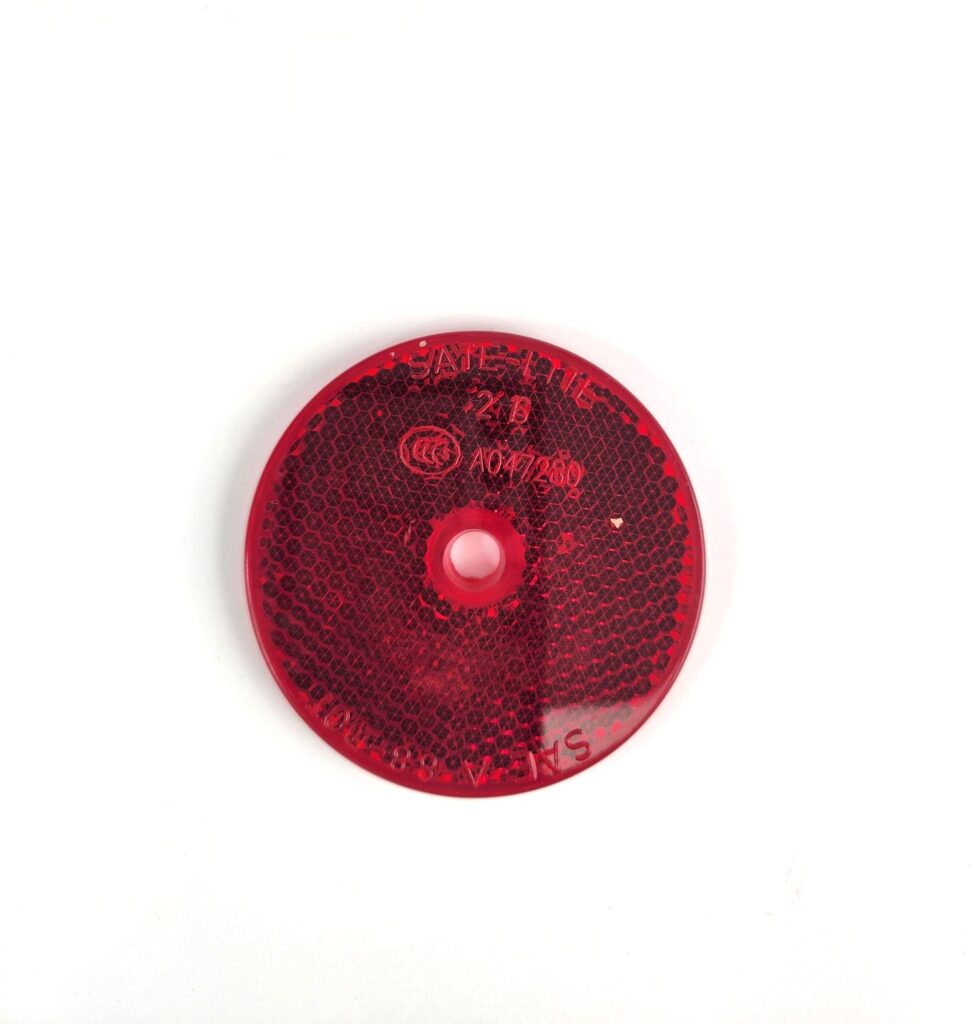 Red Round Center-Mount Reflector - Space Coast Group