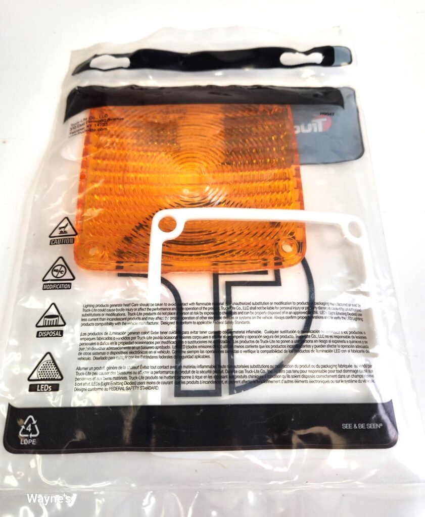 Square Yellow Polycarbonate Replacement Lens - Space Coast Group