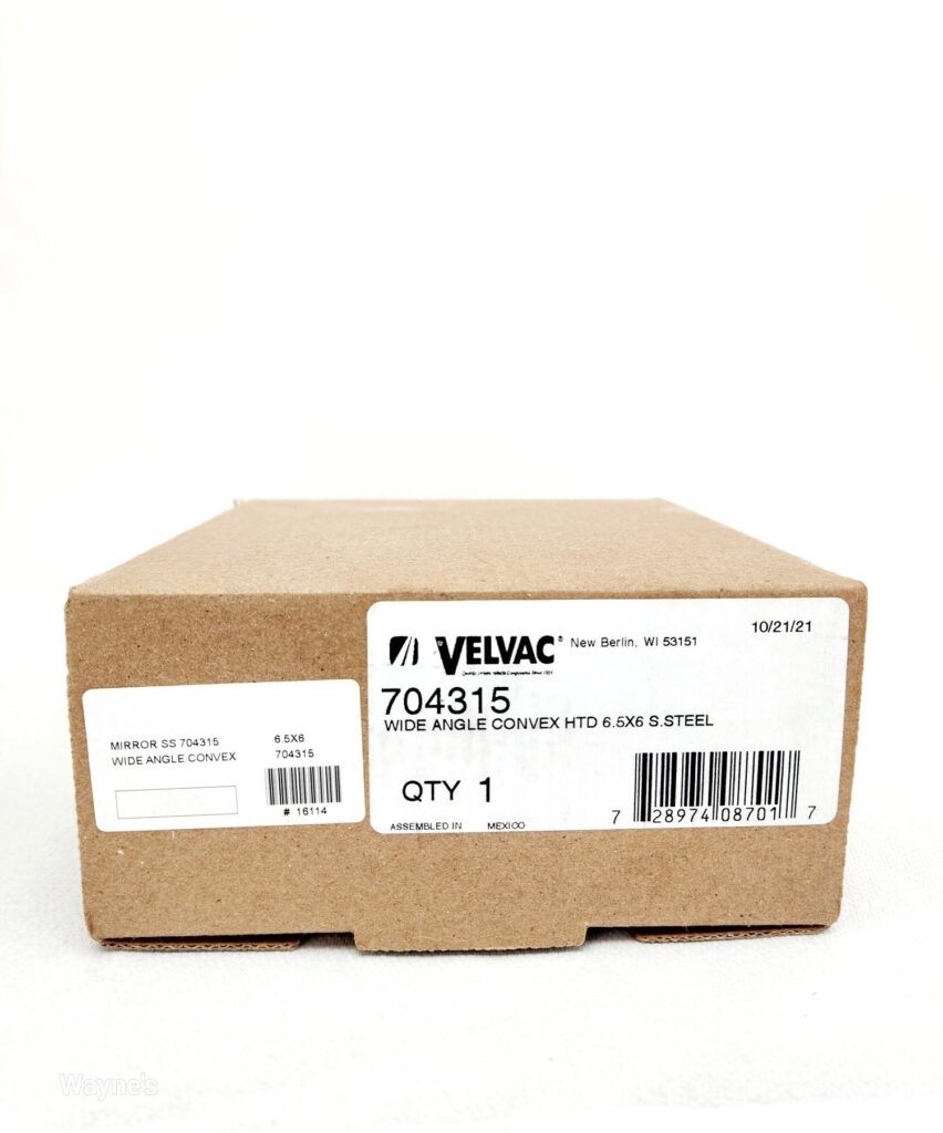 6.5" x 6" Convex SS Mirror Velvac 704315 - Space Coast Group